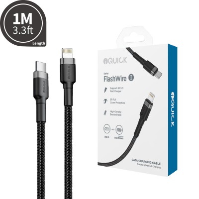 iQuick 1M USB-C to Lightning Fast Charging Cable - M&L Computers Technology