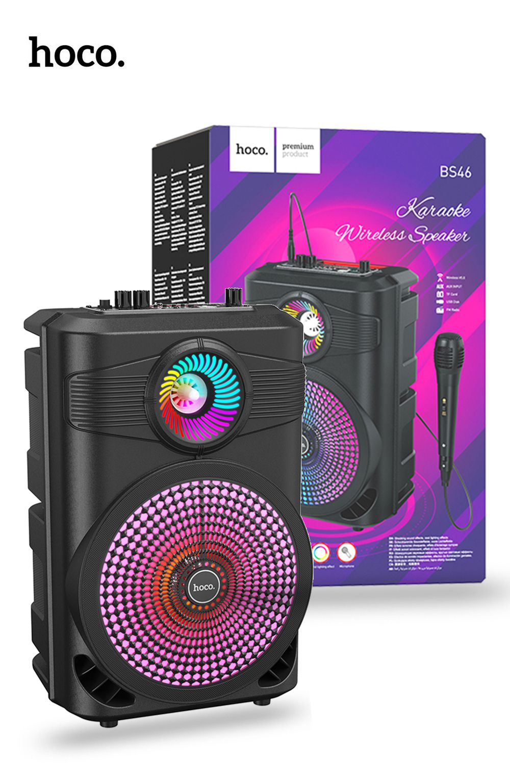 Hoco BS46 Karaoke Speaker With Microphone - M&L Computers Technology