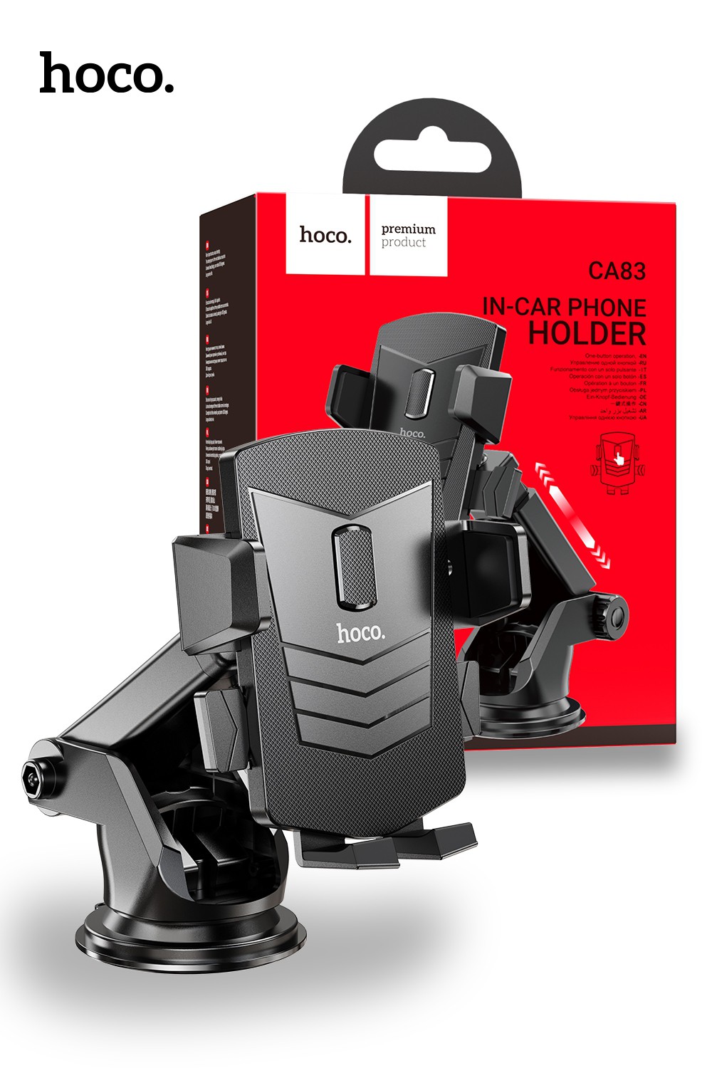 Hoco CA83 One Button Center Console Car Holder - M&L Computers Technology