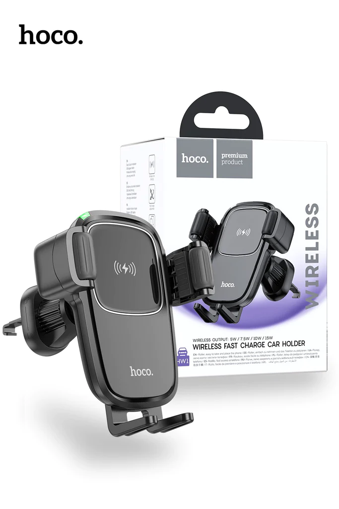 Hoco HW1 Pro 15W Wireless Charger, Air Vent - M&L Computers Technology