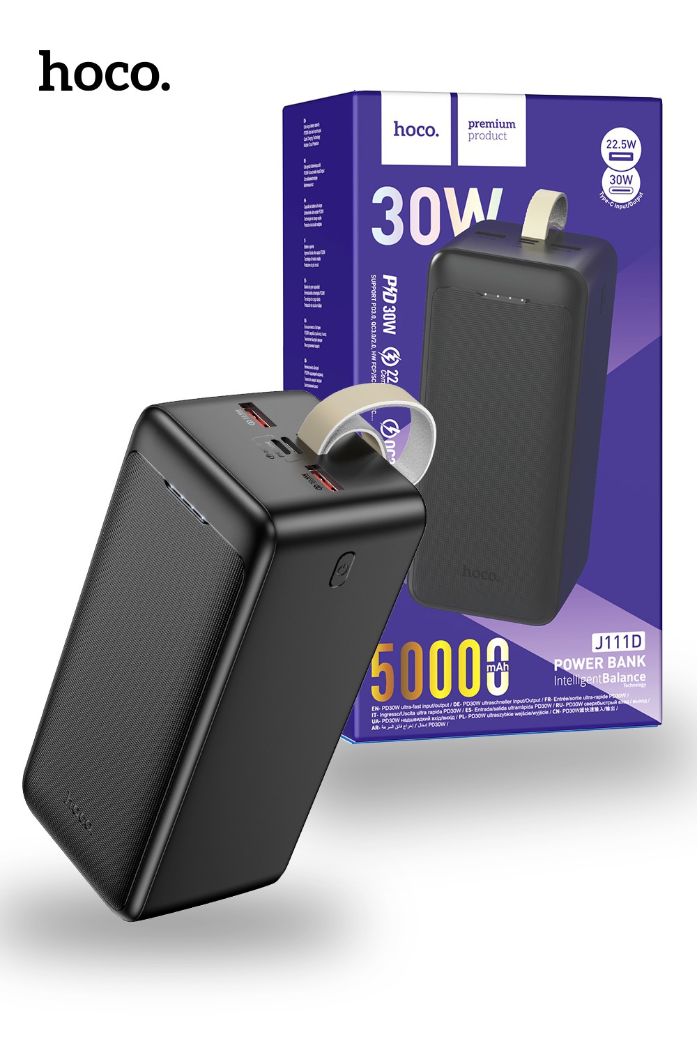 Hoco J111D 50000mAh Smart Charge - Black - M&L Computers Technology