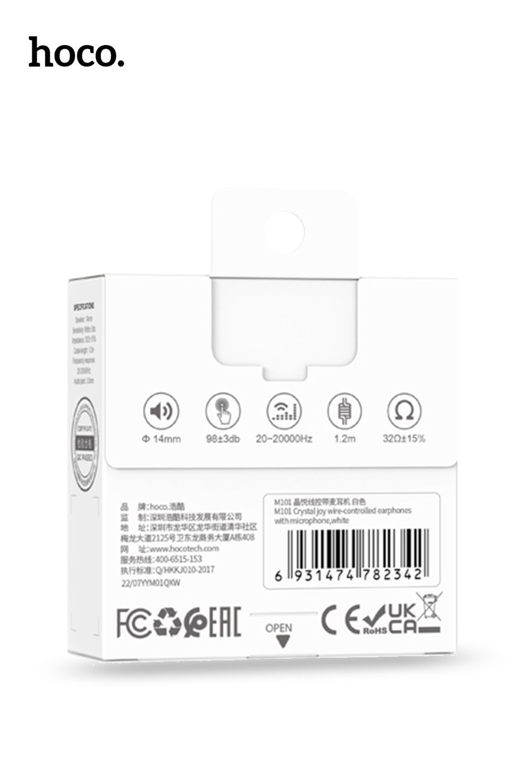 Hoco M101 Crystal 3.5mm Handsfree Black - M&L Computers Technology