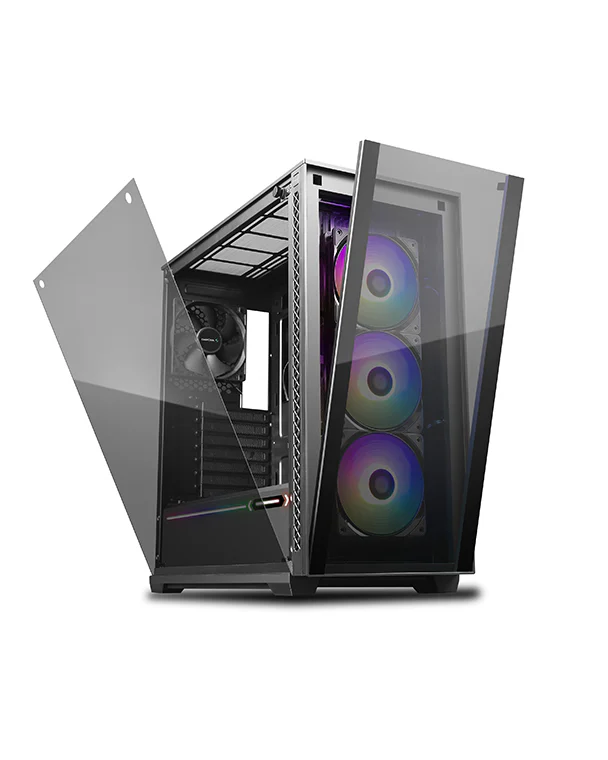 DeepCool MATREXX 70 ADD-RGB 3F Full Sized Tempered Glass ARGB Case, 3 ...
