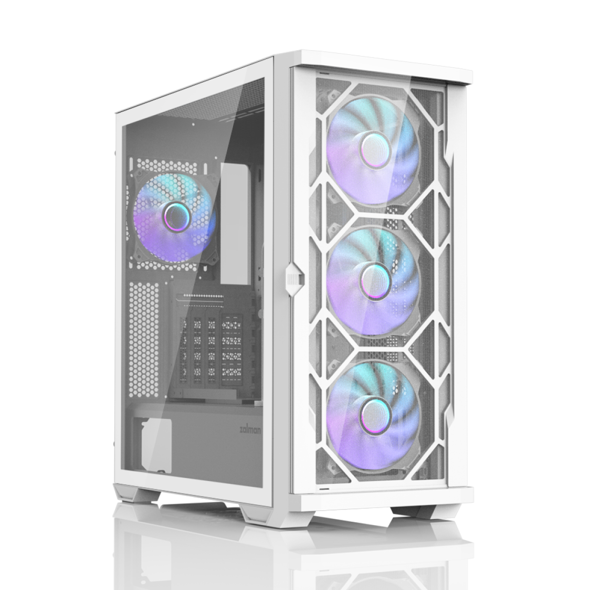 Zalman Z10 DUO WHITE, Mid-Tower, Tempered Glass, Drive Bays: 2×3.5″, 2× ...