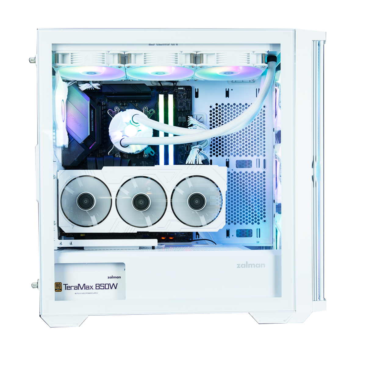 Zalman Z10 DUO WHITE, Mid-Tower, Tempered Glass, Drive Bays: 2×3.5″, 2× ...