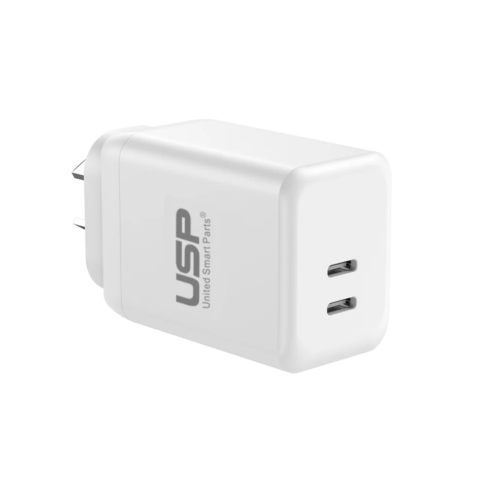 USP 45W Dual Ports USB-C PD GaN Wall Charger - M&L Computers Technology